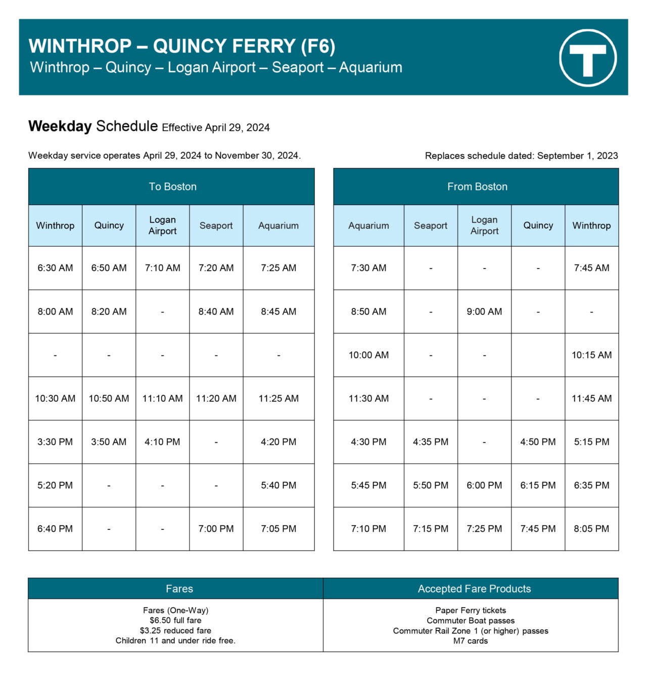 Schedule | Marina Bay Ferry