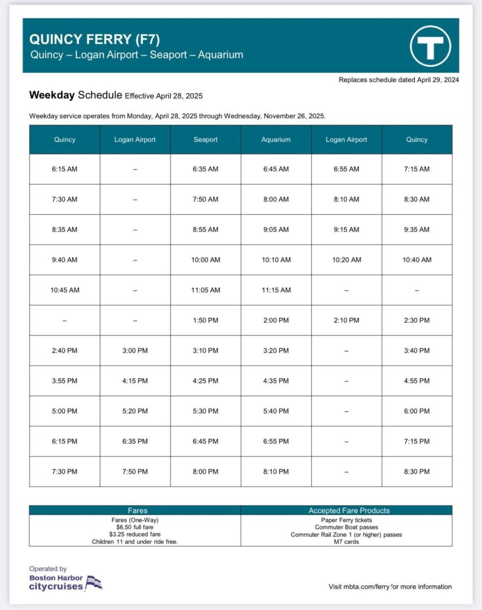 Schedule | Marina Bay Ferry
